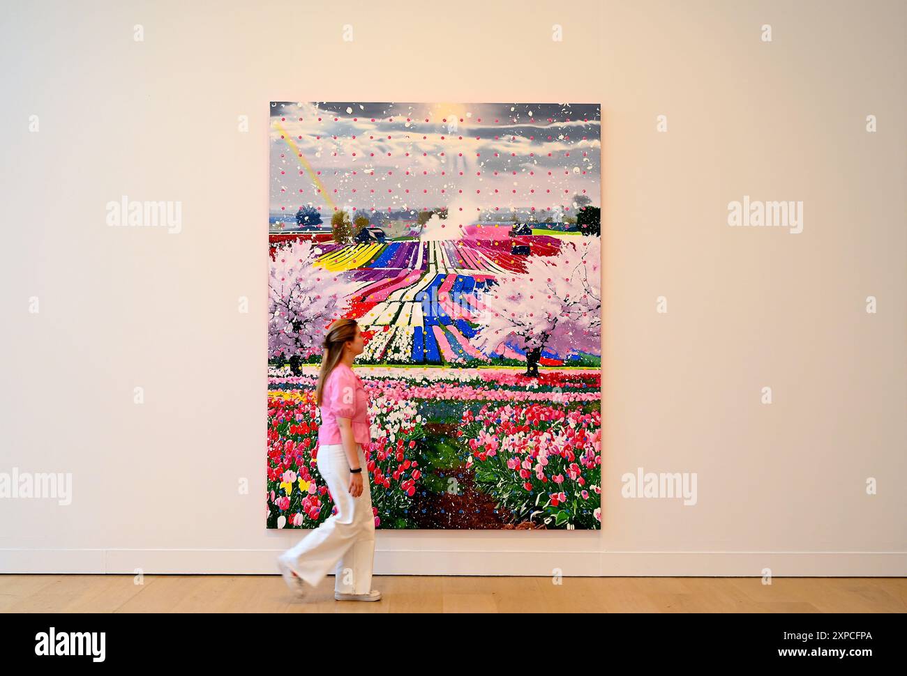 Damien Hirst's latest series , The Civilisation Paintings ,is on show ...