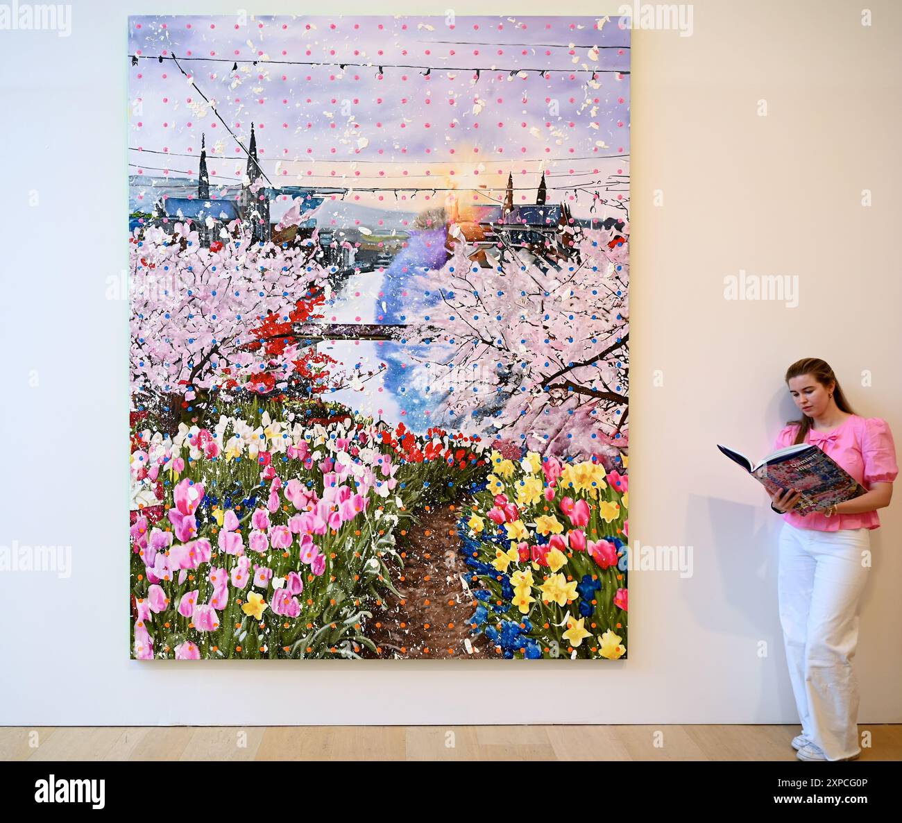 Damien Hirst's latest series , The Civilisation Paintings ,is on show ...