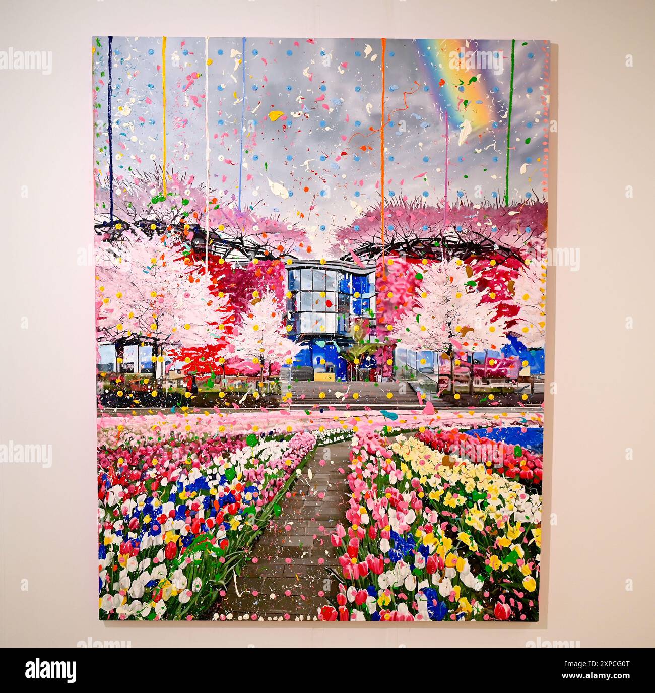 Damien Hirst's latest series , The Civilisation Paintings ,is on show ...