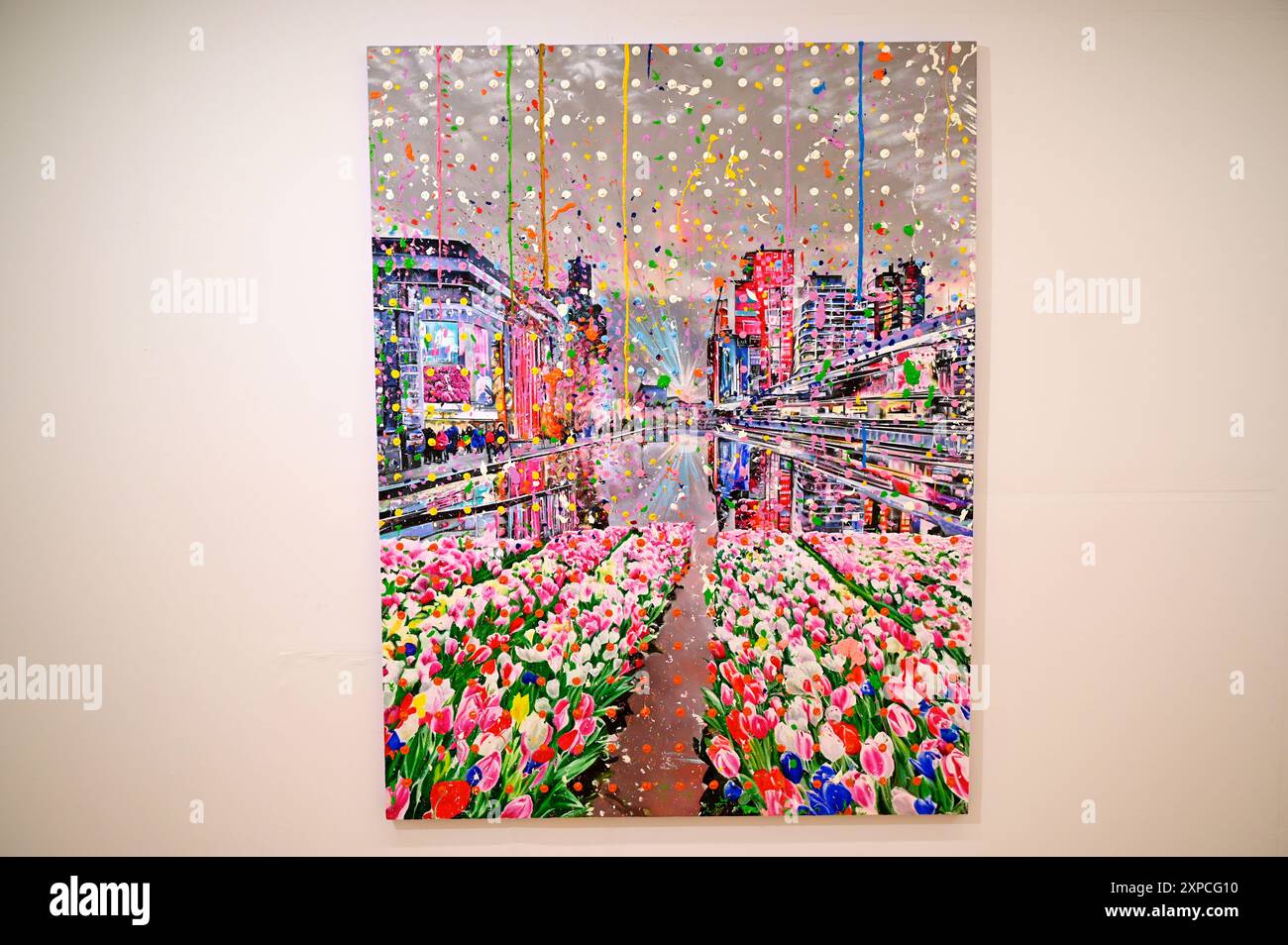 Damien Hirst's latest series , The Civilisation Paintings ,is on show ...