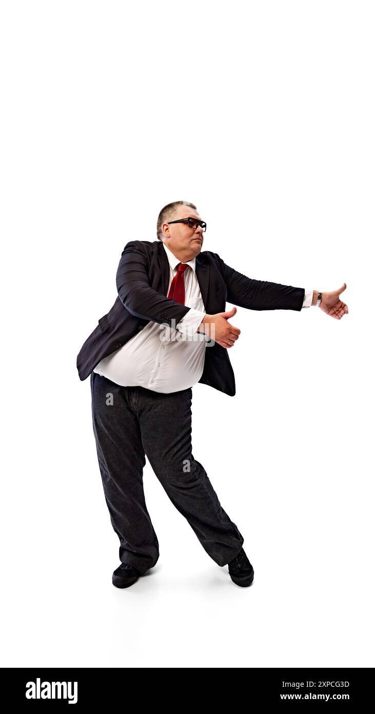 Confident man, businessman in formal wear, black suit and sunglasses ...