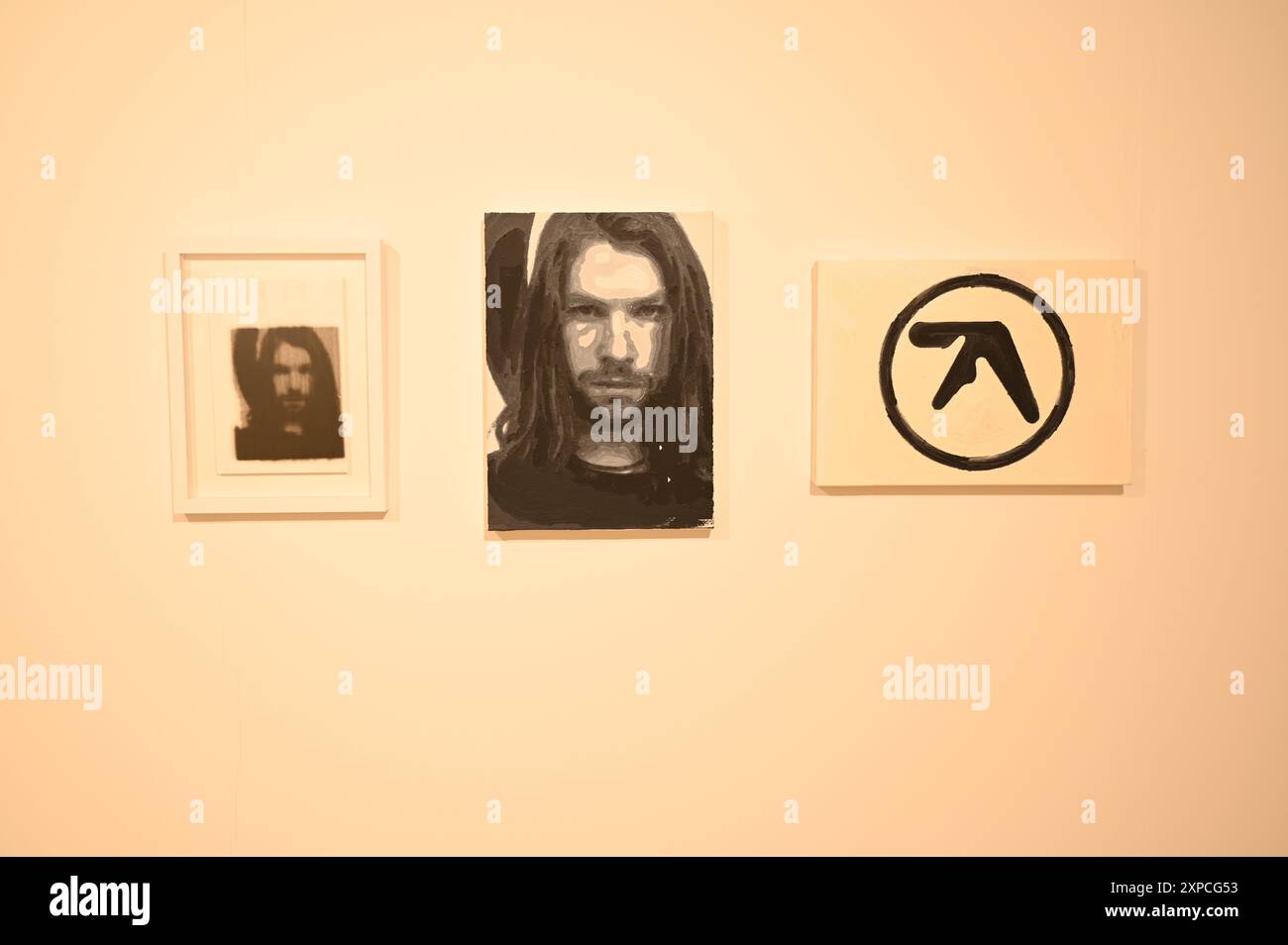 Damien Hirst's latest series , The Civilisation Paintings ,is on show ...