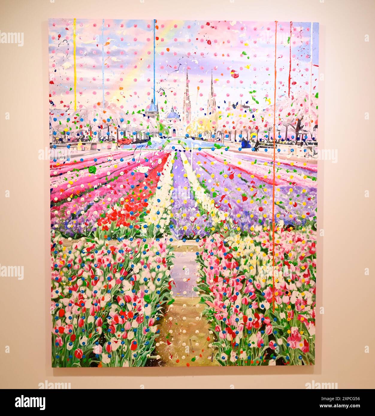 Damien Hirst's latest series , The Civilisation Paintings ,is on show ...