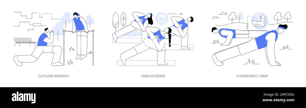 Fitness in college isolated cartoon vector illustrations se Stock ...