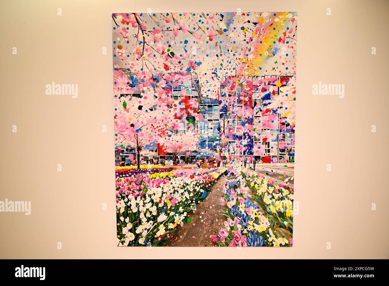 Damien Hirst's latest series , The Civilisation Paintings ,is on show ...