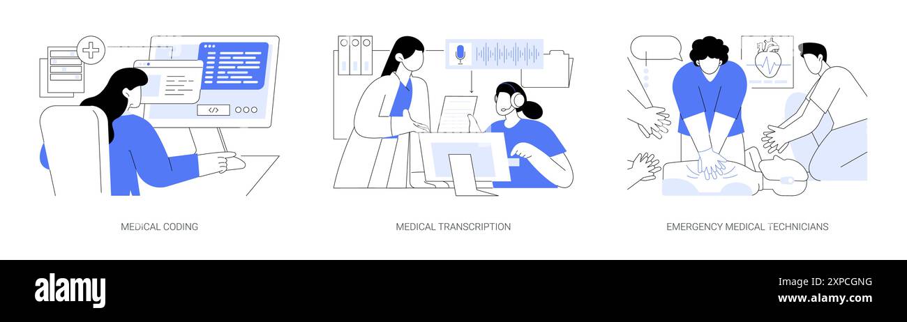 Medical school isolated cartoon vector illustrations se Stock Vector ...