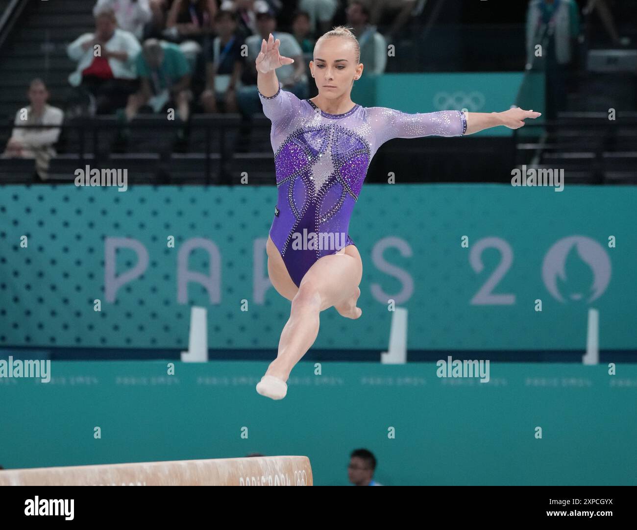 Paris, France. 05th Aug, 2024. Alice D'Amato of Italy performs on the ...