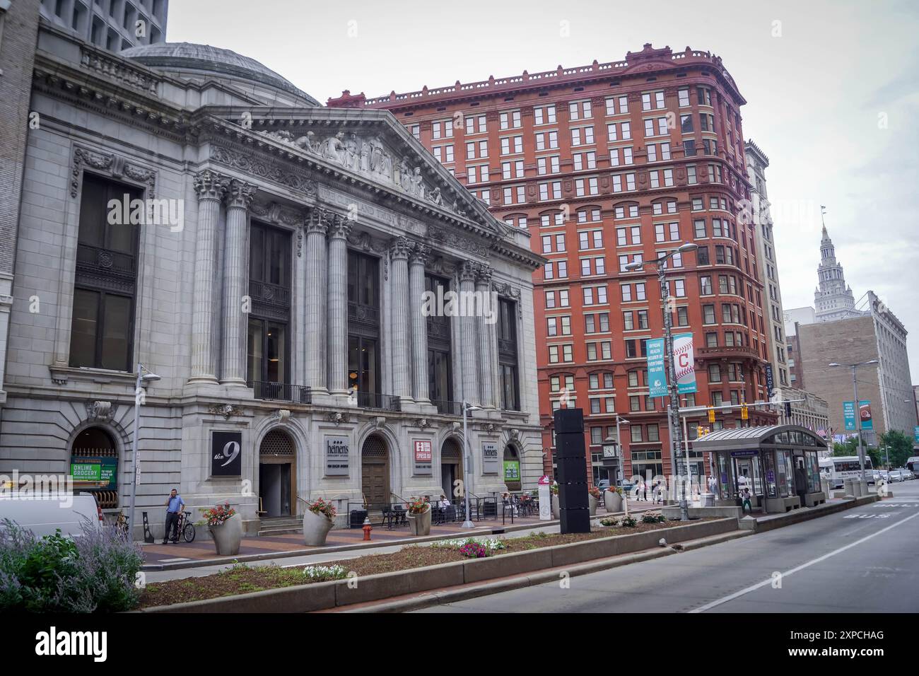 The Cleveland street and Heinen's Grocery Store, located in historic ...