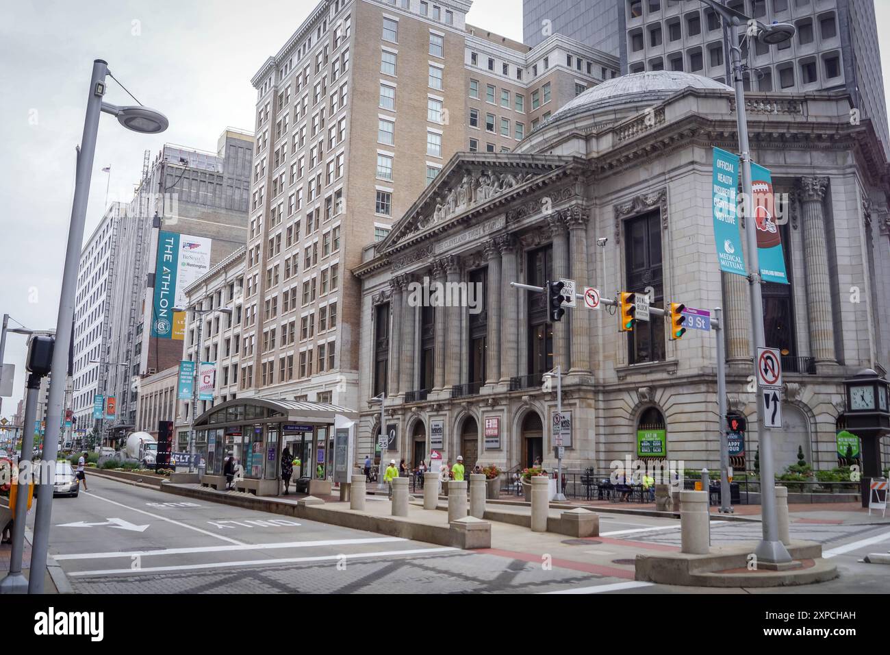 The Cleveland street and Heinen's Grocery Store, located in historic ...