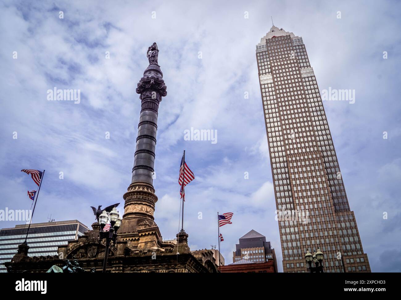 The Soldiers' and Sailors' Monument and Key Tower, the tallest building ...
