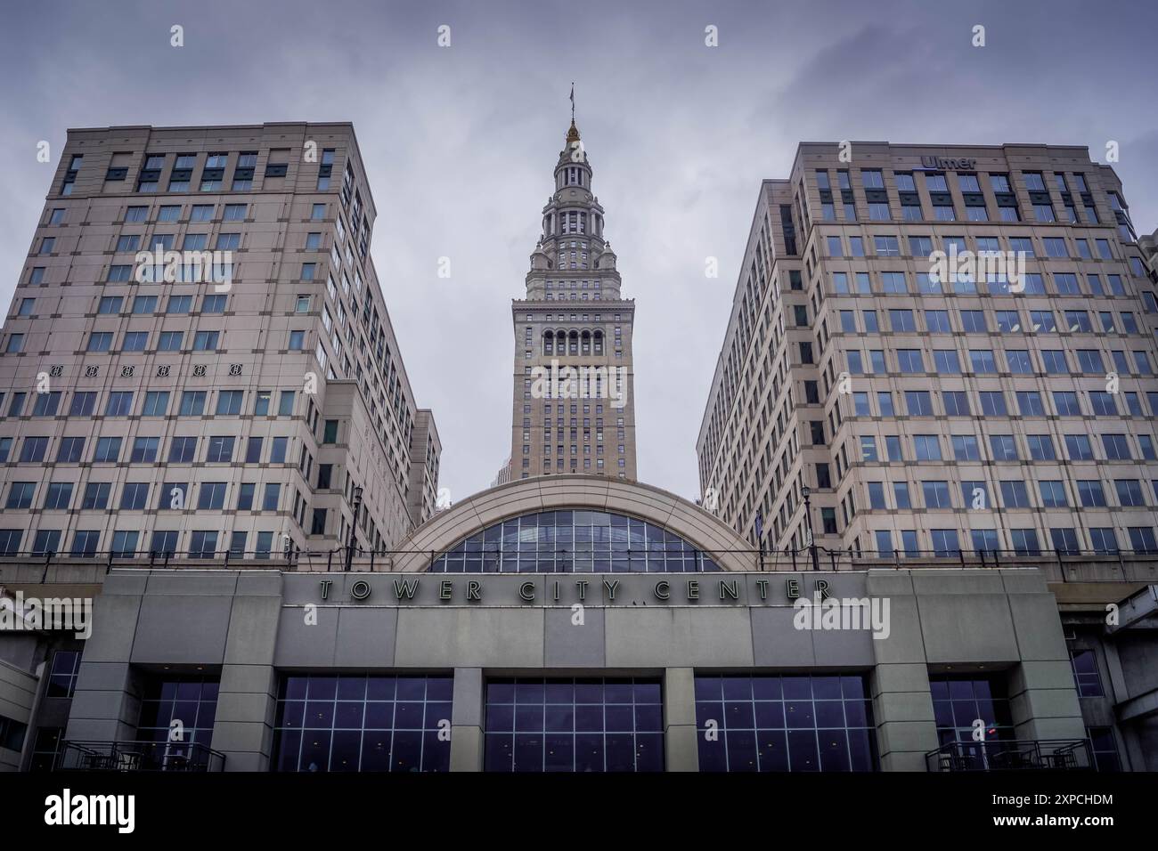 The photo of Terminal Tower, the former tallest skyscraper in the USA, a famous art deco ...