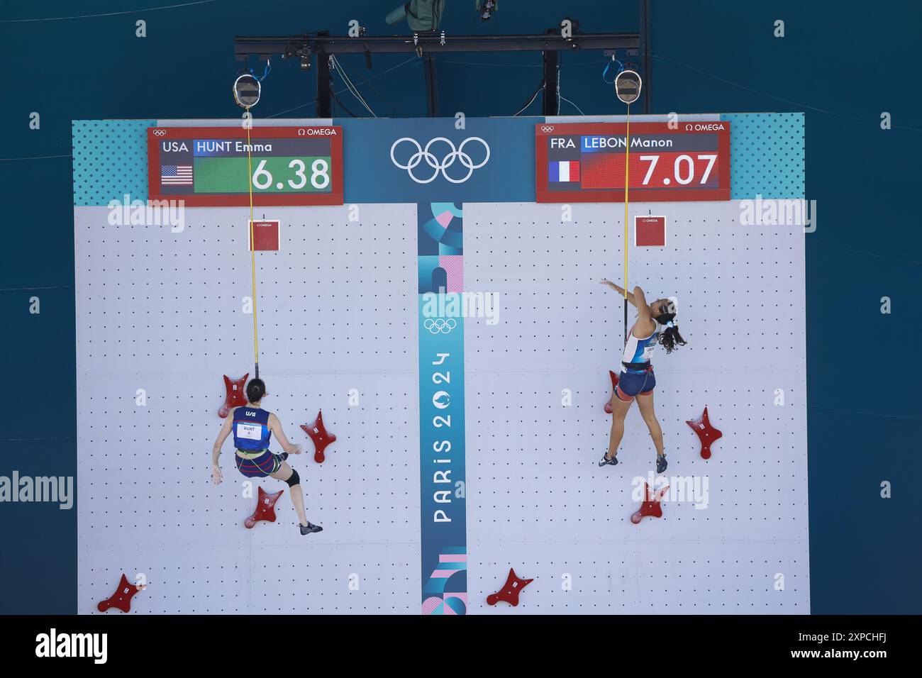 HUNT Emma of USA, LEBON Manon of France Sport Climbing Women's Speed ...