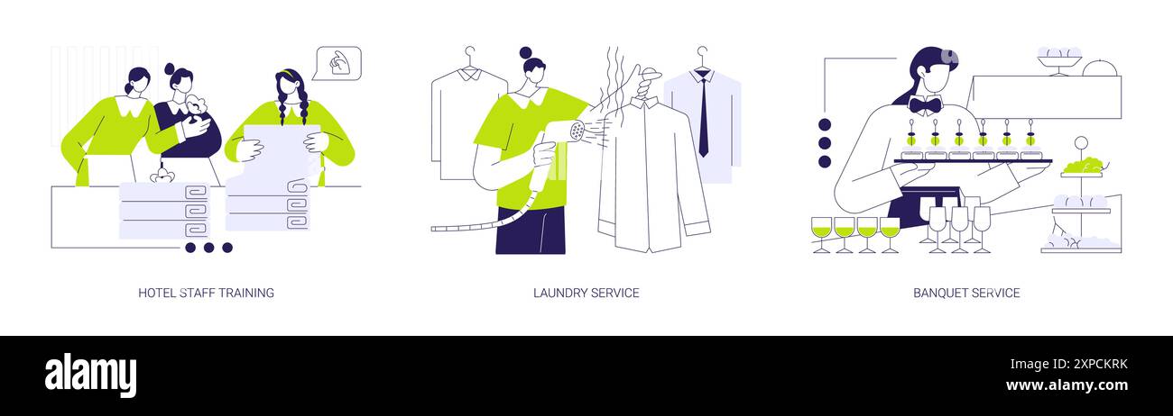 Hospitality business abstract concept vector illustrations Stock Vector ...