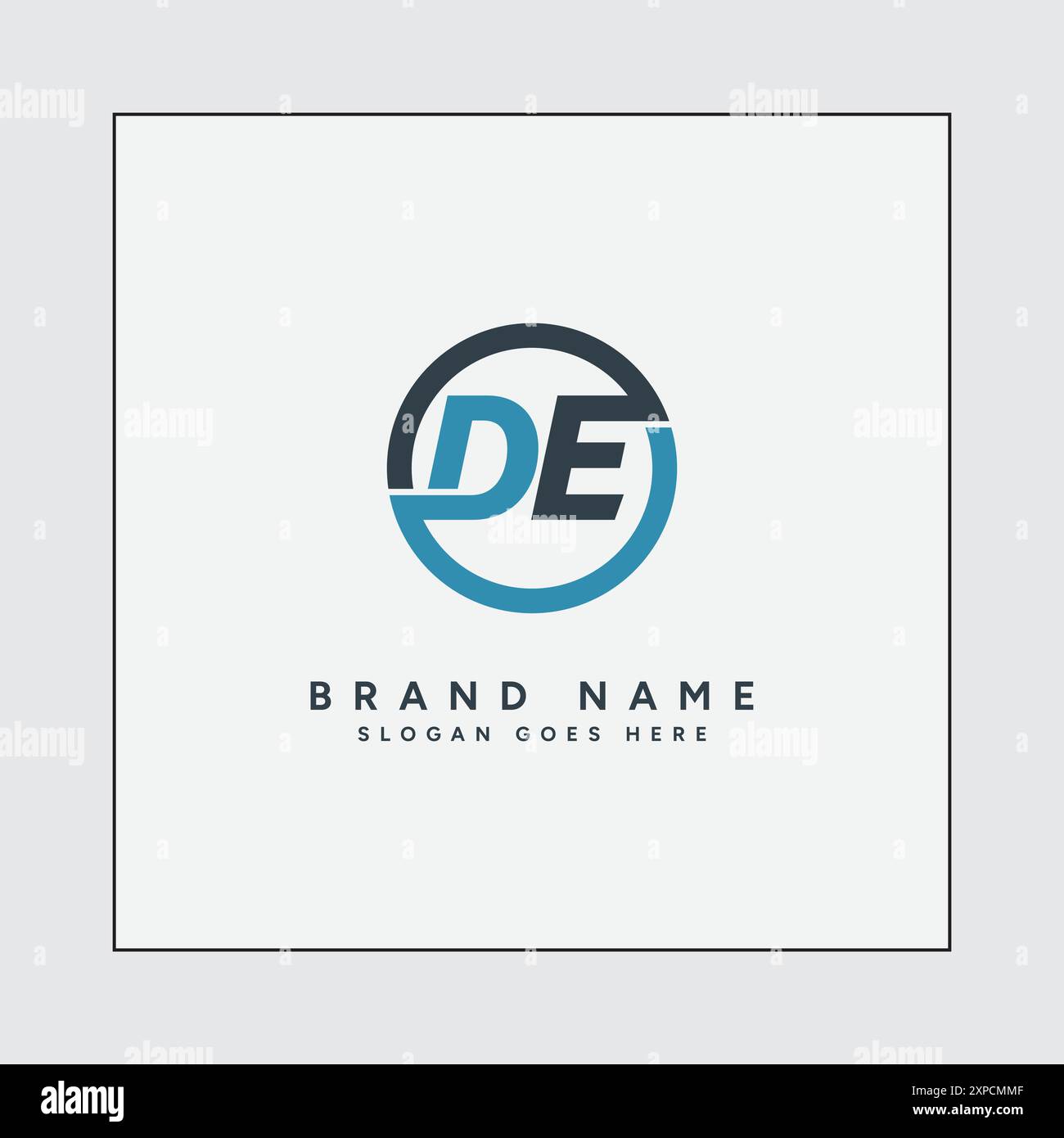 Vector Template for Initial Letter DE Logo - Elegant Monogram Logo for ...