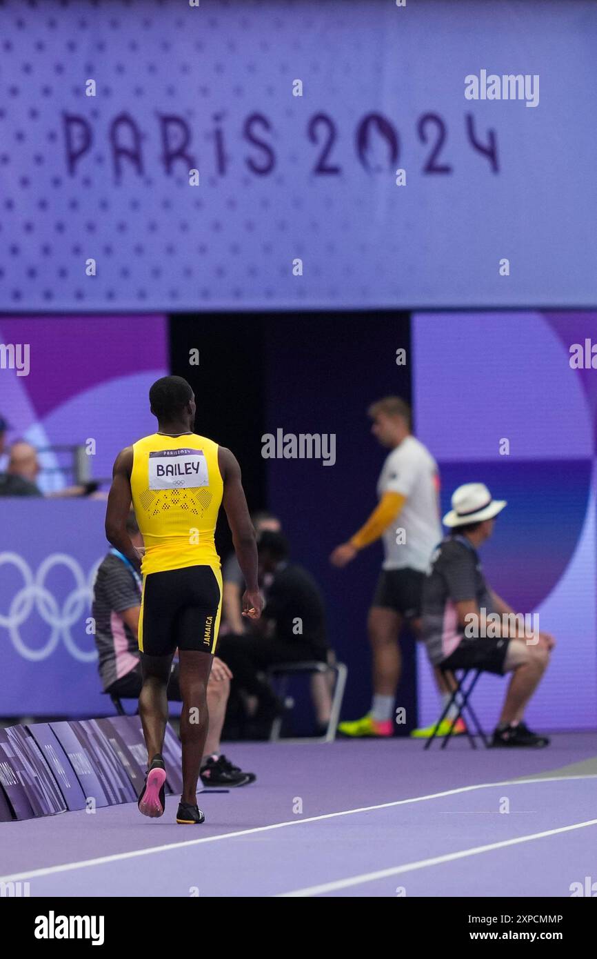 Sean Bailey of Jamaica competes during Men's 400m Repechage Round of ...