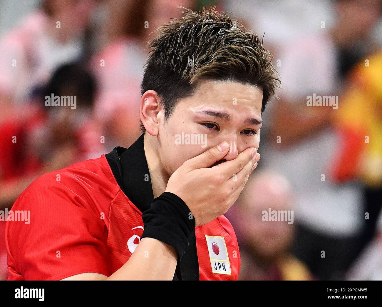 Paris, France. 5th Aug, 2024. Nishida Yuji of team Japan reacts after ...