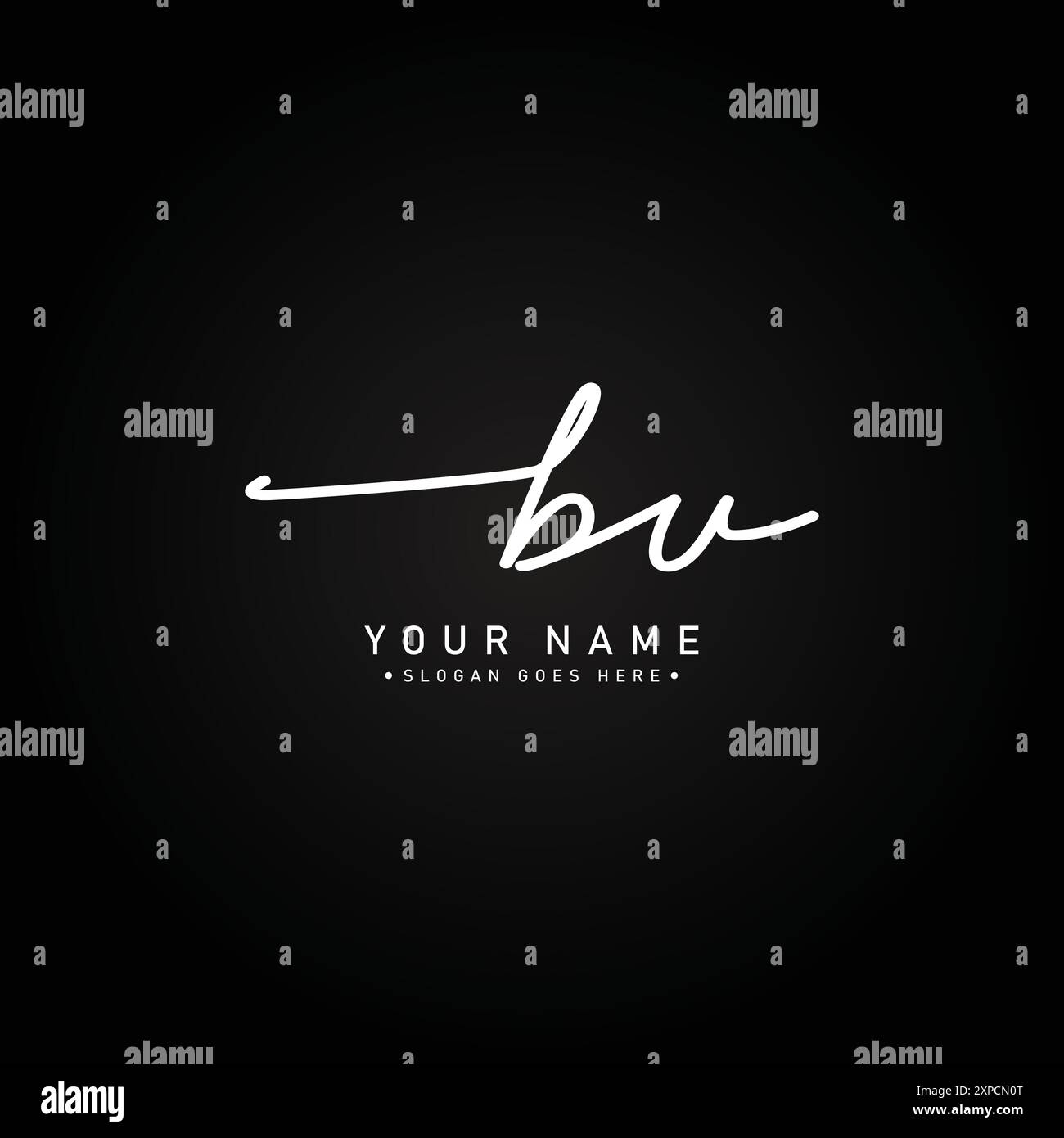 Simple Signature Logo for Alphabet BU - Handwritten Signature for ...