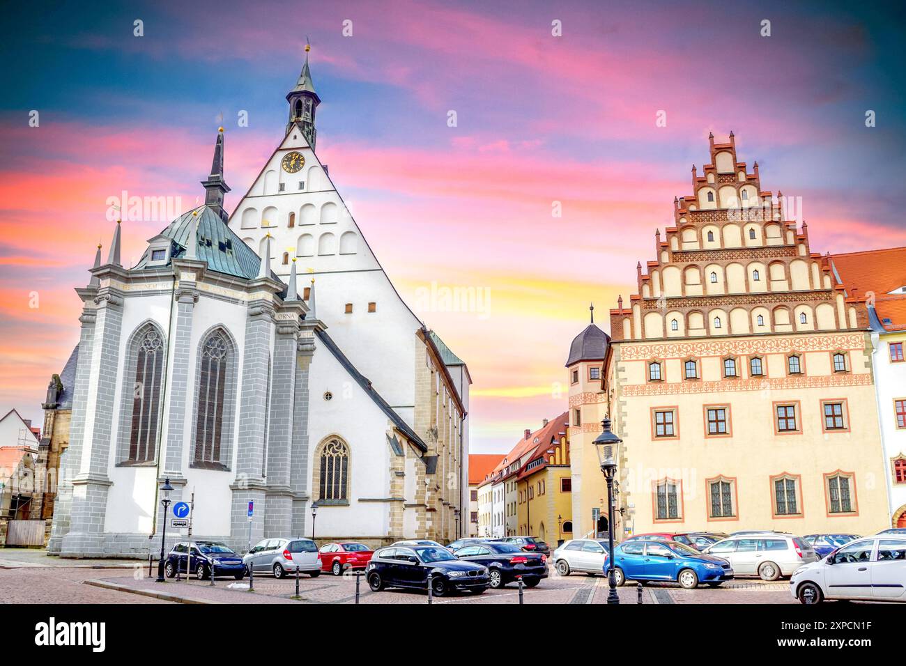 Old town center of freiberg hi-res stock photography and images - Alamy