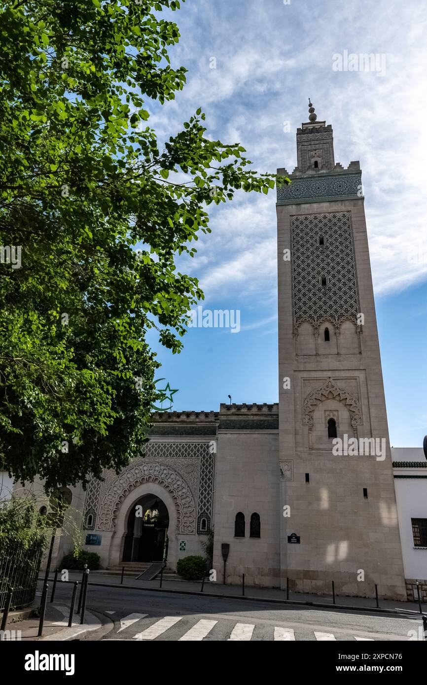 A stunning view of the Grand Mosque of Paris with its intricate ...