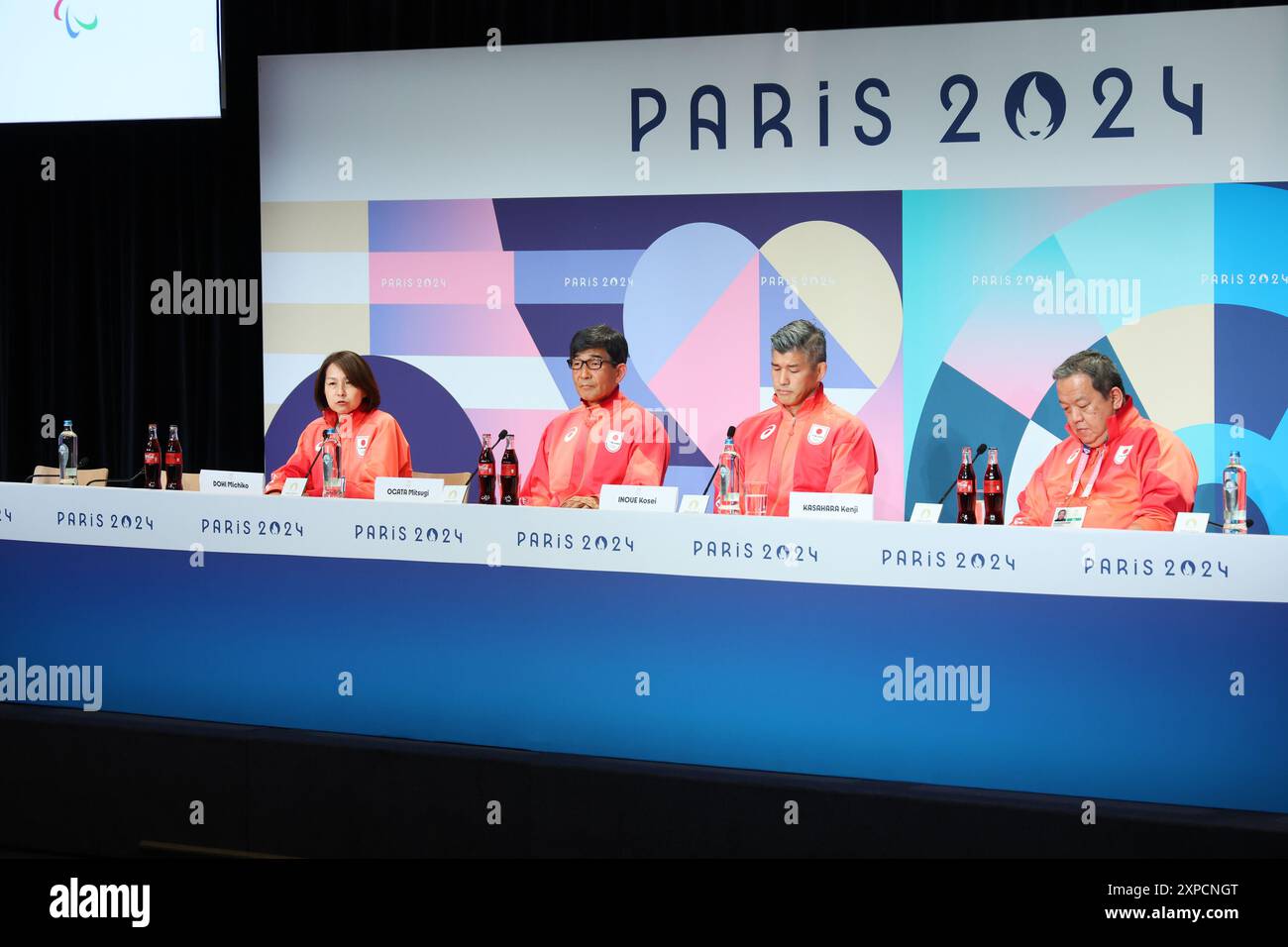 (L to R) Michiko Dohi, Mitsugi Ogata, Kosei Inoue (JPN), AUGUST 5, 2024 ...
