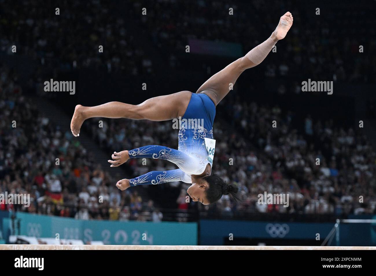 Paris, Fra. 05th Aug, 2024. Team USA gymnast Simone Biles competes ...