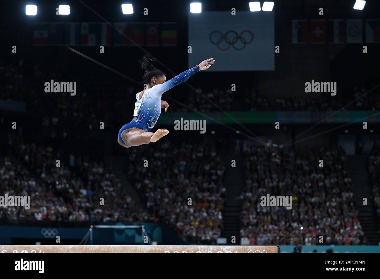 Paris, Fra. 05th Aug, 2024. Team USA gymnast Simone Biles competes ...