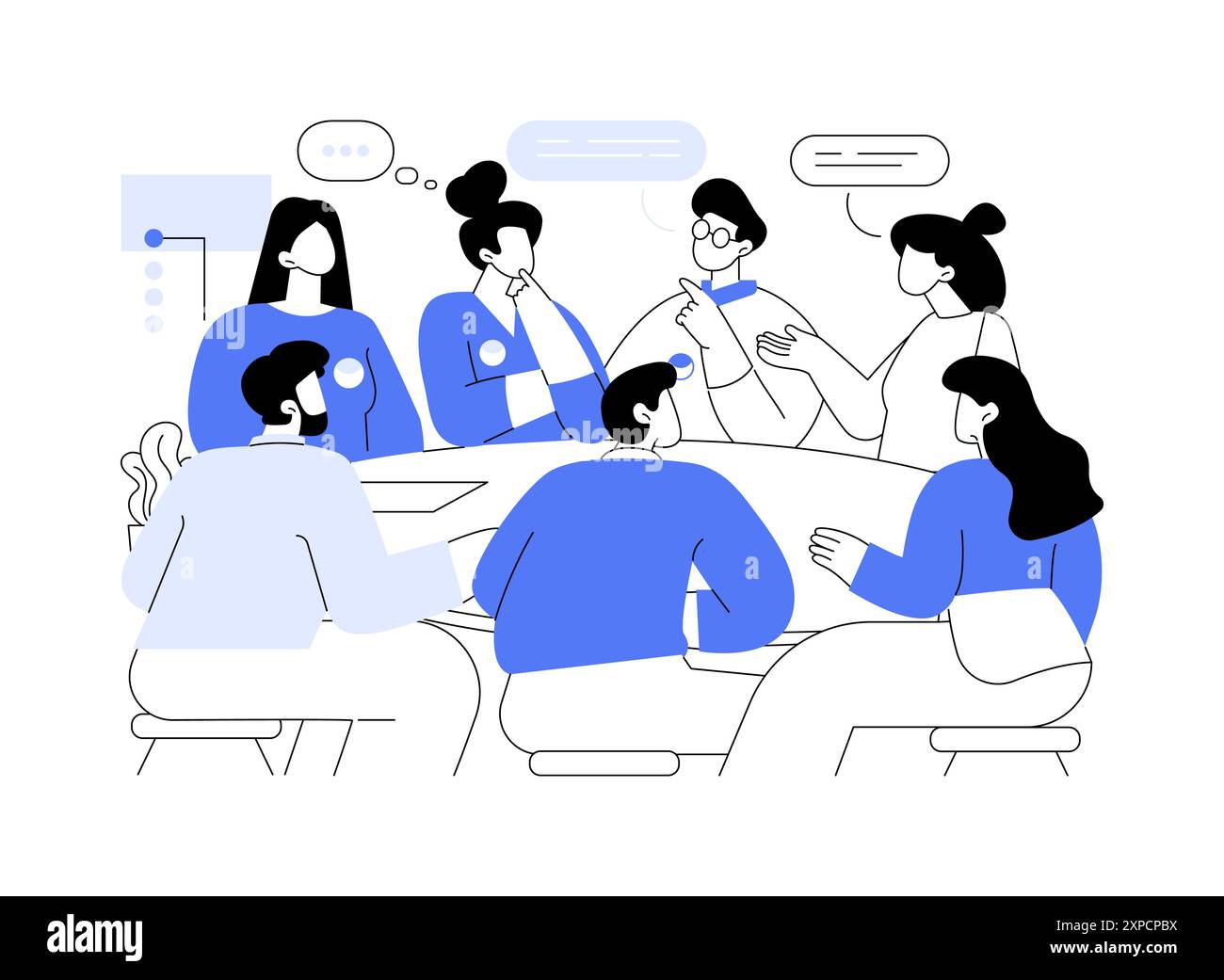 Society meeting isolated cartoon vector illustrations Stock Vector ...