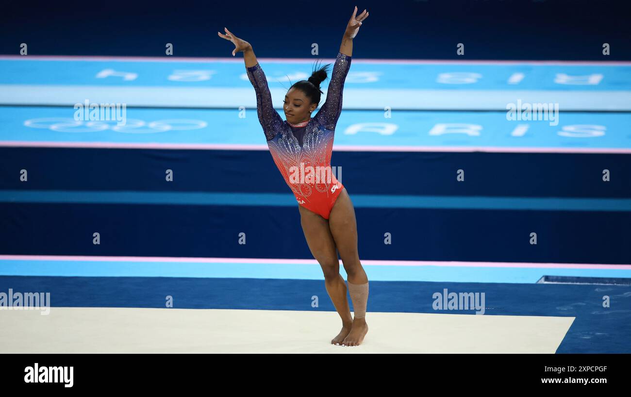 BILES Simone of the United States performs during the women's artistic ...