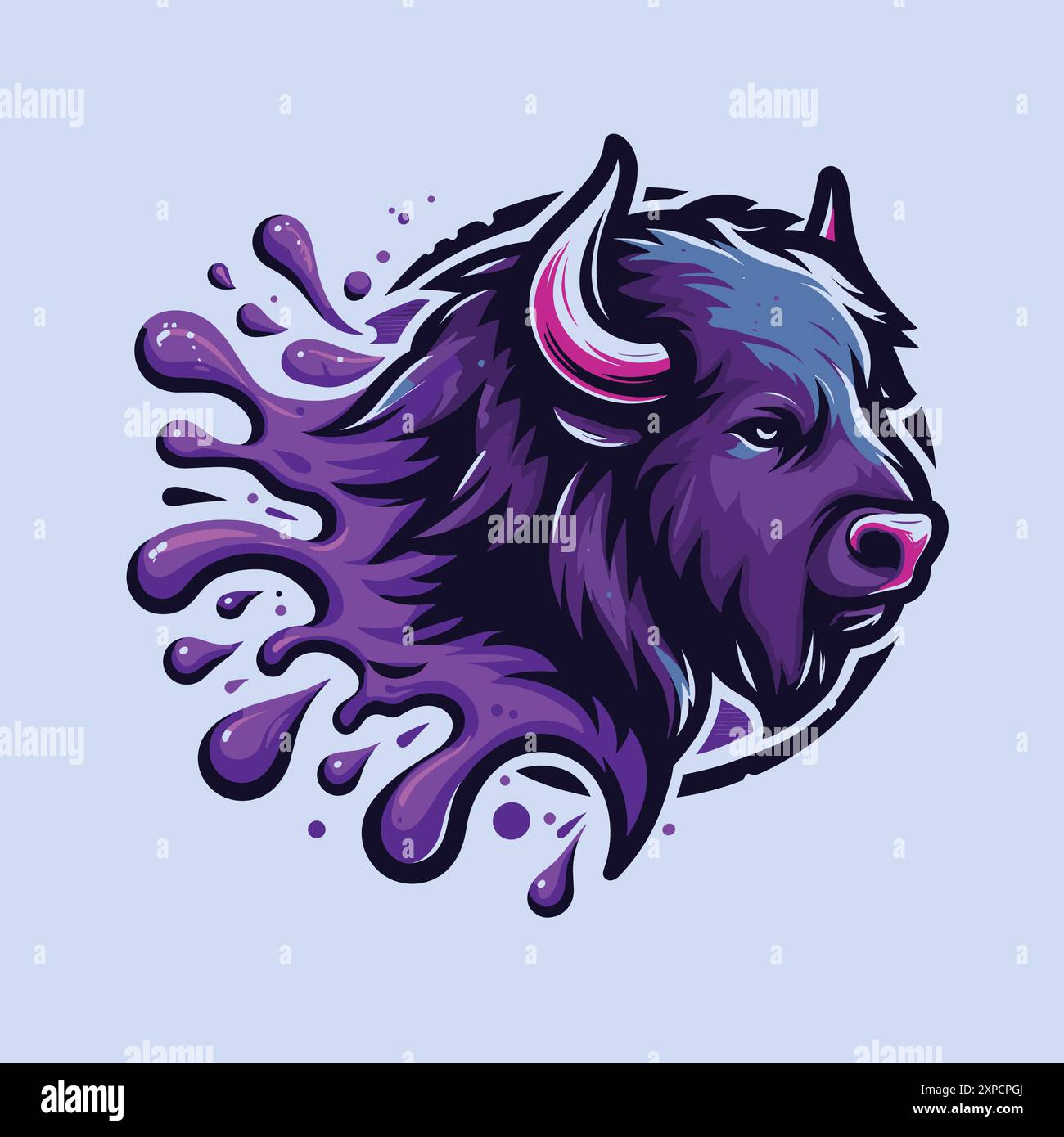Cow gaming logo hi-res stock photography and images - Alamy