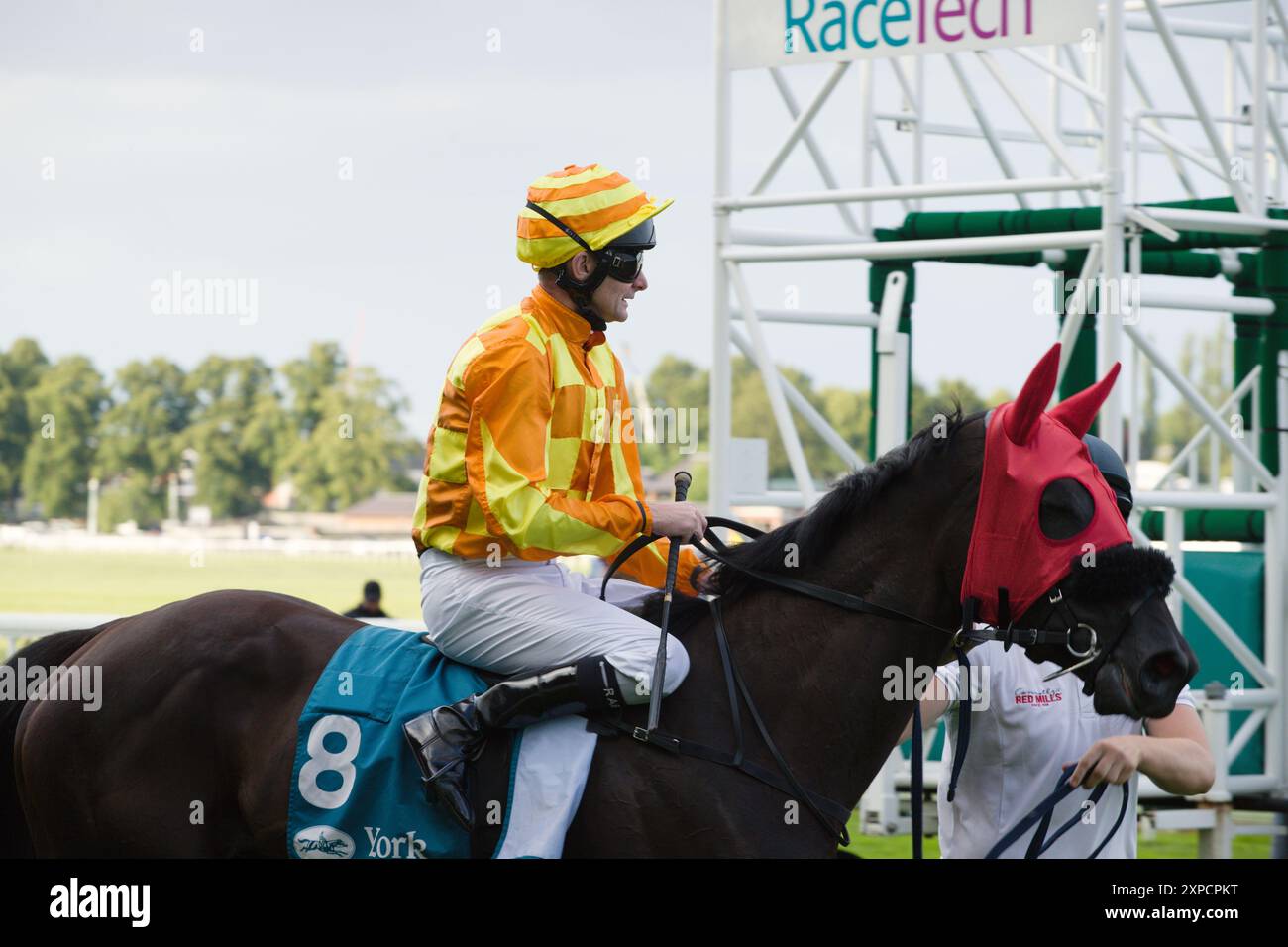 Jockey Robert Havlin on Ten Dimes at York Stock Photo - Alamy