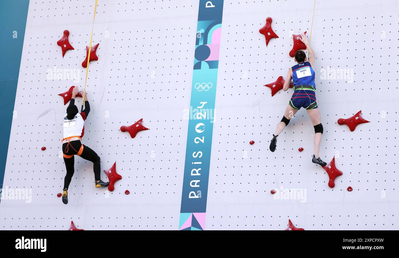 5th August 2024, Paris, France - Paris Olympics: Women’s Speed Climbing ...