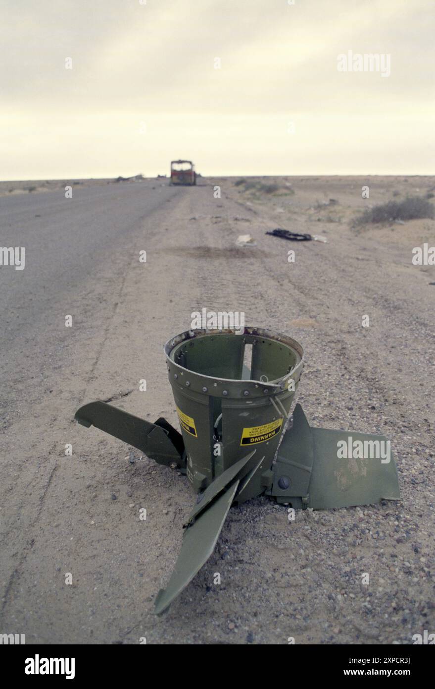 First Gulf War: 4th March1991 The discarded tail-fin assembly of an ...