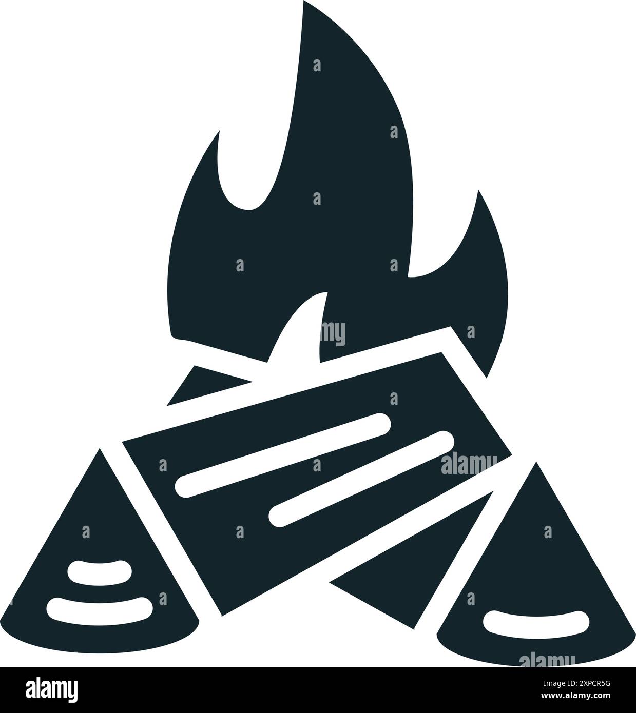 Burning bonfire wood logs Cut Out Stock Images & Pictures - Alamy