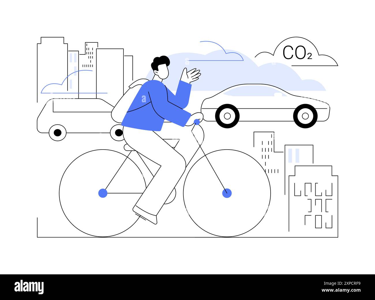 Reduce CO2 isolated cartoon vector illustrations Stock Vector Image ...