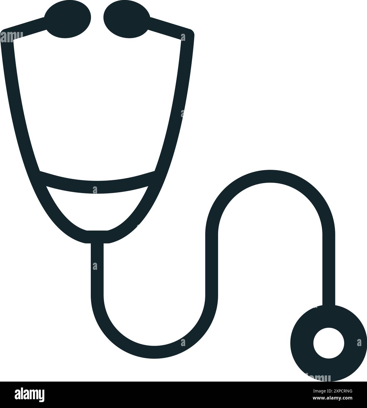 Simple and modern stethoscope icon representing healthcare Stock Vector ...