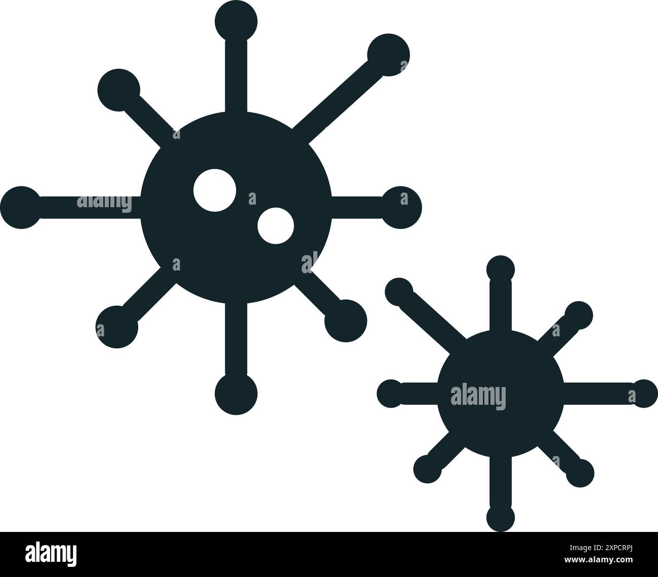 Virus icon representing flu spreading through population Stock Vector ...