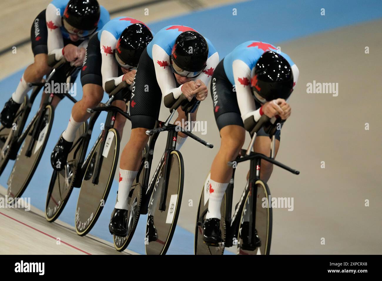 Dylan Bibic of Team Canada, Mathias Guillemette of Team Canada, Michael ...