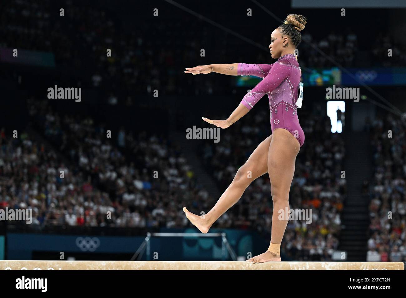 Paris, Fra. 05th Aug, 2024. Rebeca Andrade of Brazil competes during ...