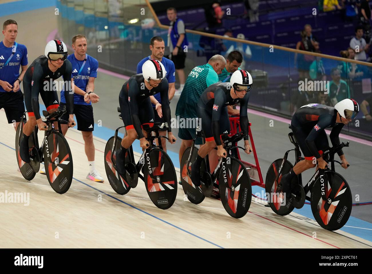 Ethan Hayter of Team Britain, Oliver Wood of Team Britain, Daniel ...
