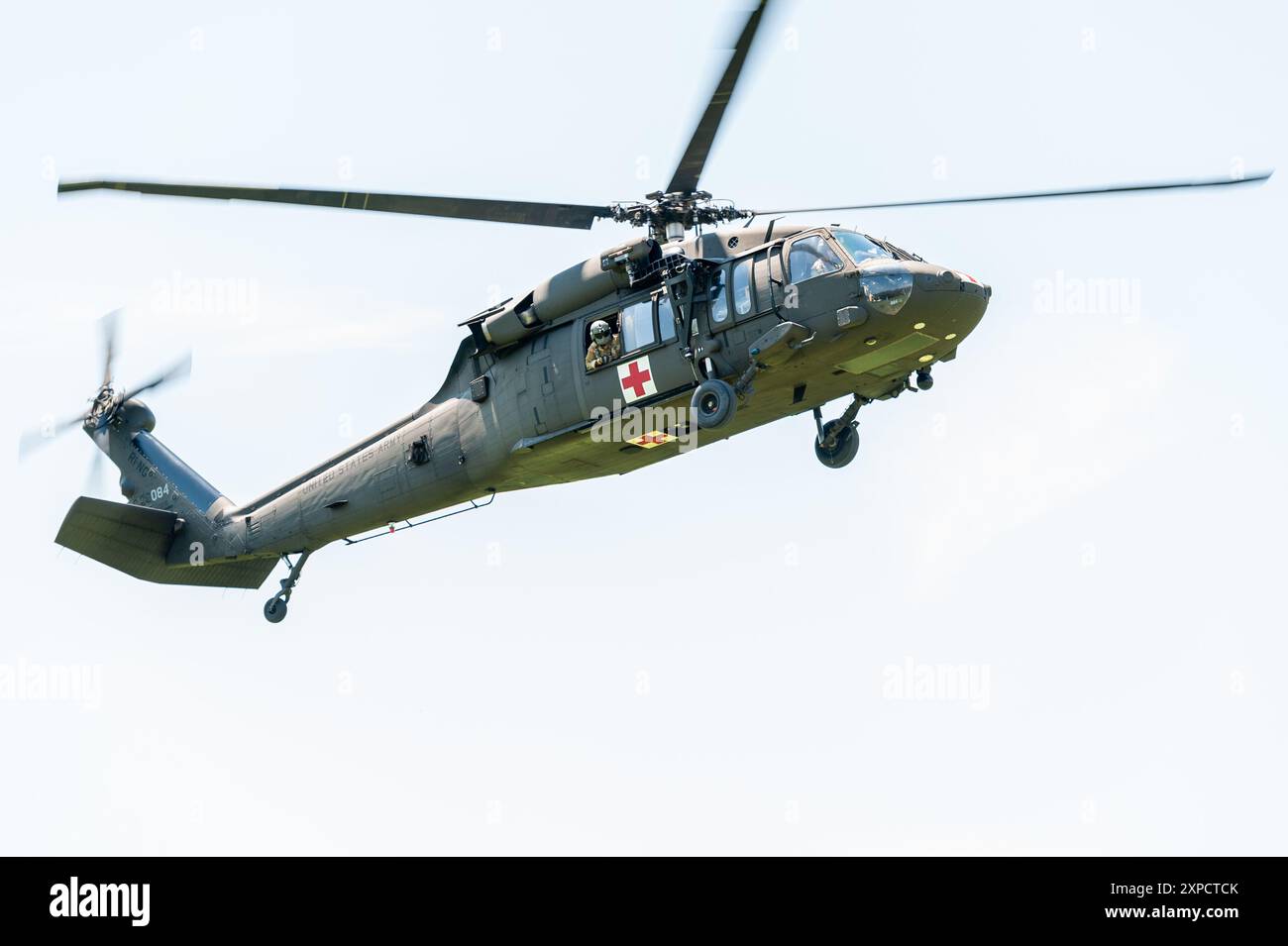 Medical team on a Sikorsky HH-60M MEDEVAC Black Hawk Helicopter landing ...