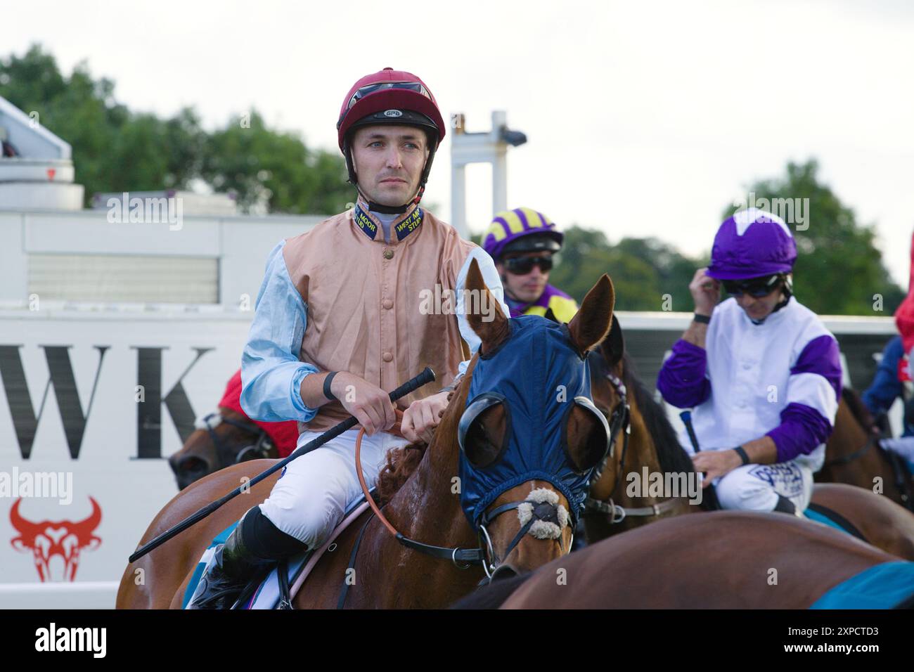 Jockey Kevin Stott on Quandary at York Races Stock Photo - Alamy
