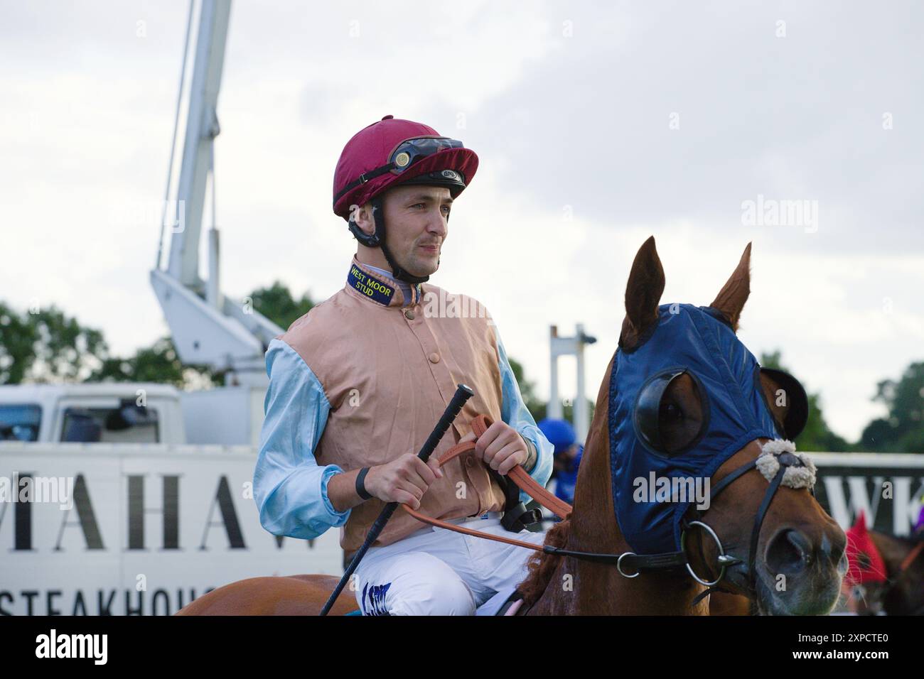Jockey Kevin Stott on Quandary at York Races Stock Photo - Alamy