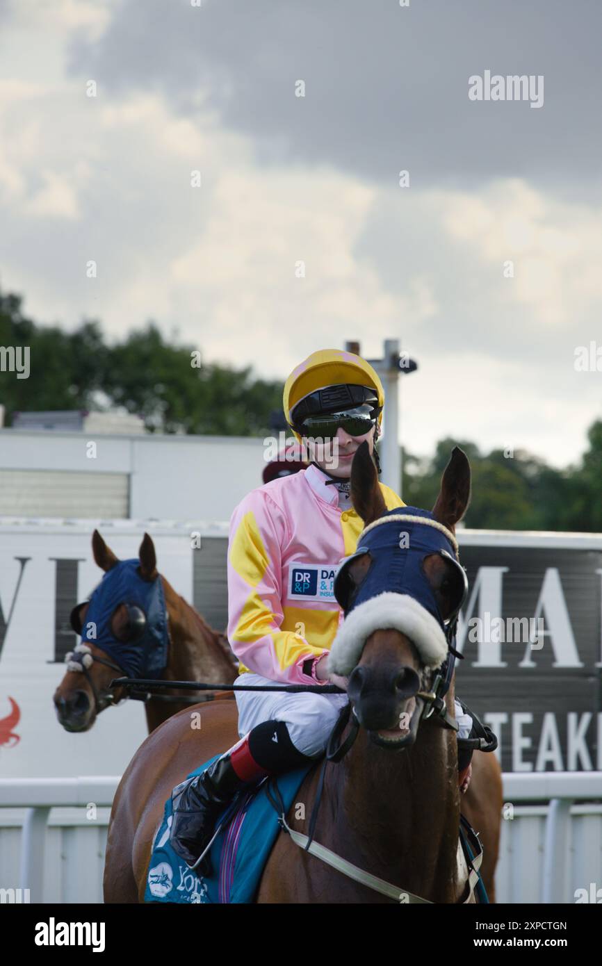 Jockey Ryan Sexton on May Blossom at York Stock Photo - Alamy
