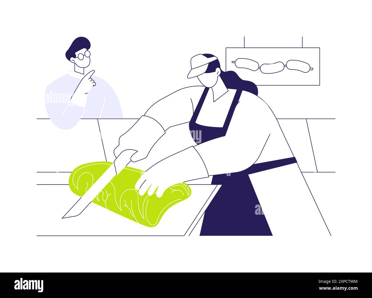 Meat processing store Stock Vector Images - Alamy