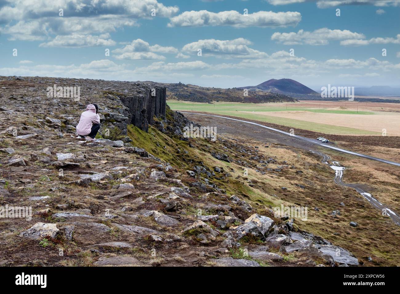 Gerduberg basalt columns on the Snaefellsnes Peninsula in Iceland ...