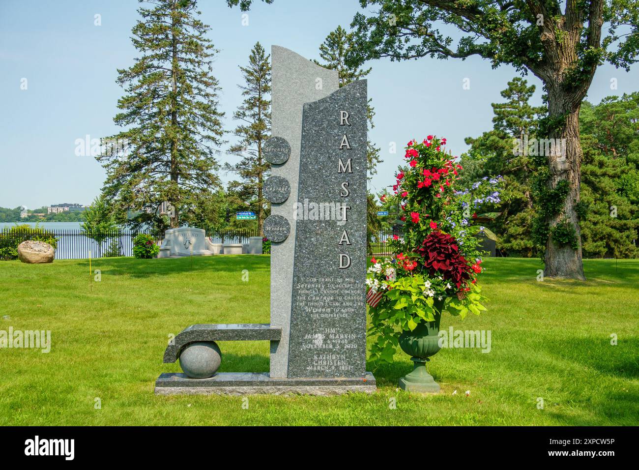 MINNEAPOLIS, MN, USA - AUGUST 3, 2024: Jim Ramstad monument at historic ...