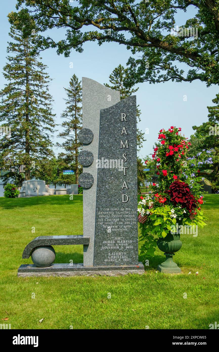MINNEAPOLIS, MN, USA - AUGUST 3, 2024: Jim Ramstad monument at historic ...