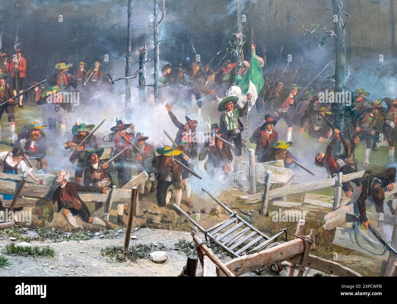 Panorama at Innsbruck Tirolean Folks Museum depicting the battle at ...