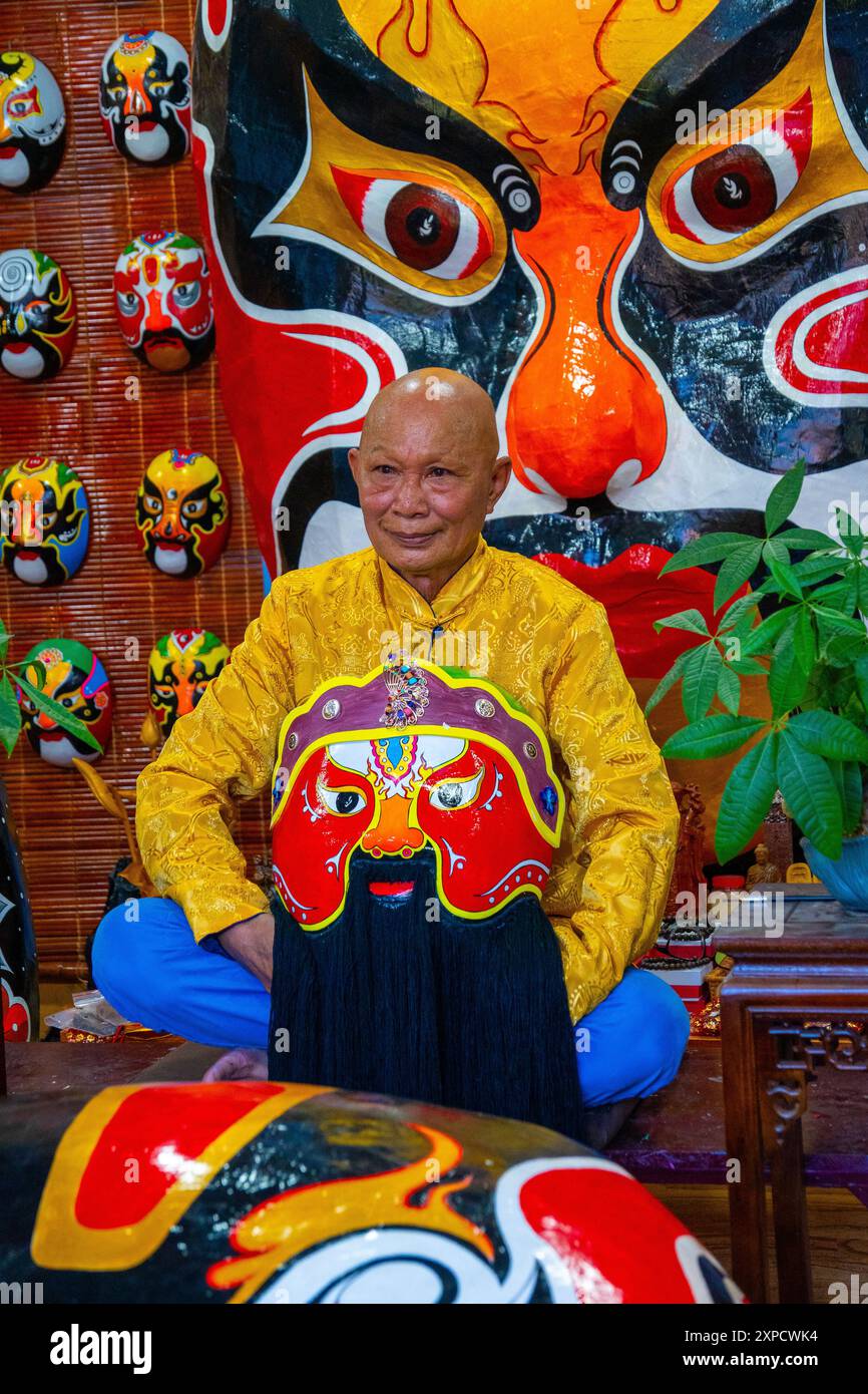 Quang Nam province, Vietnam - 13 Jul 2024: artisan making handmade ...
