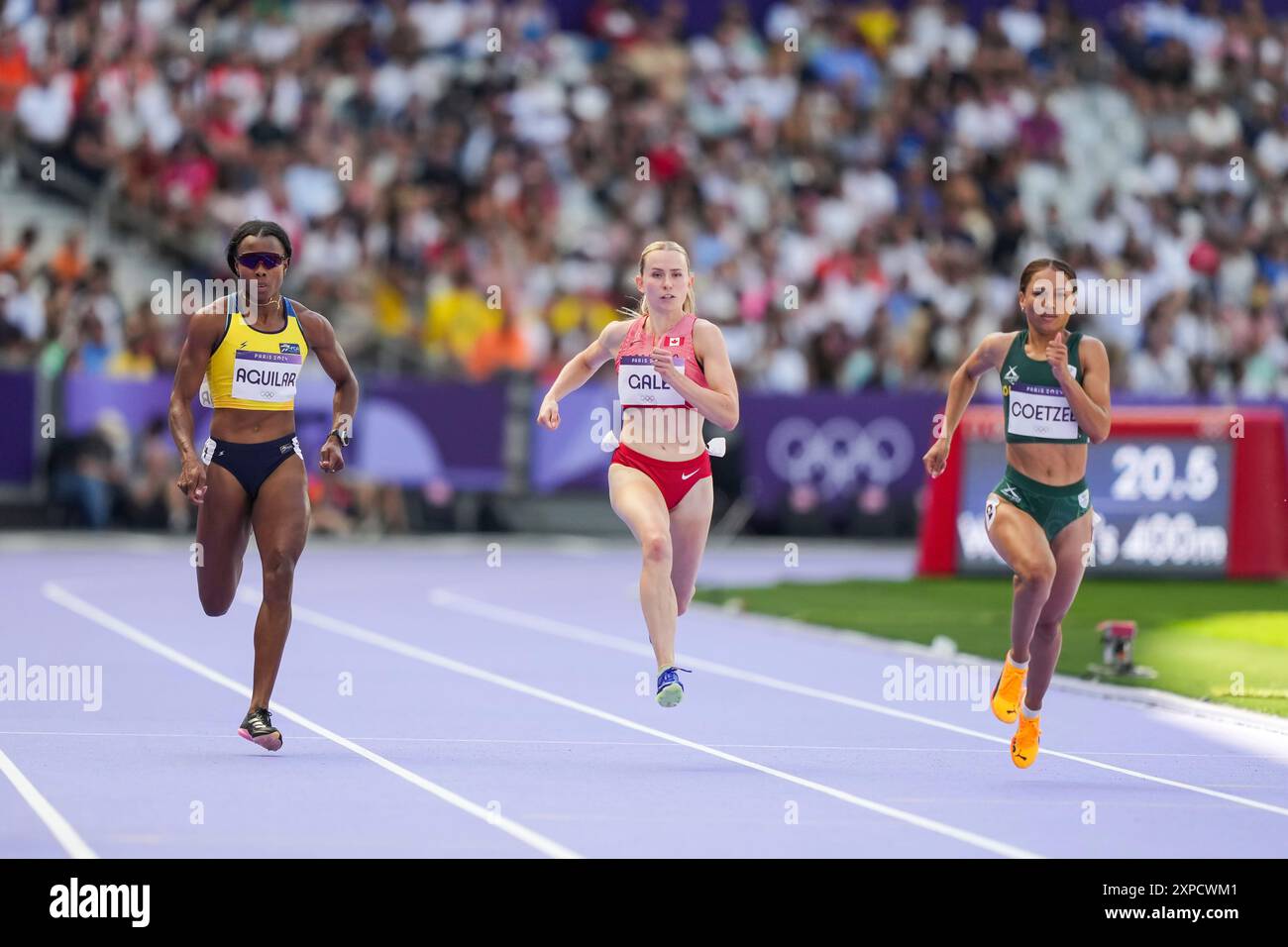 Evelis Aguilar of Colombia, Lauren Gale of Canada and Miranda Charlene ...